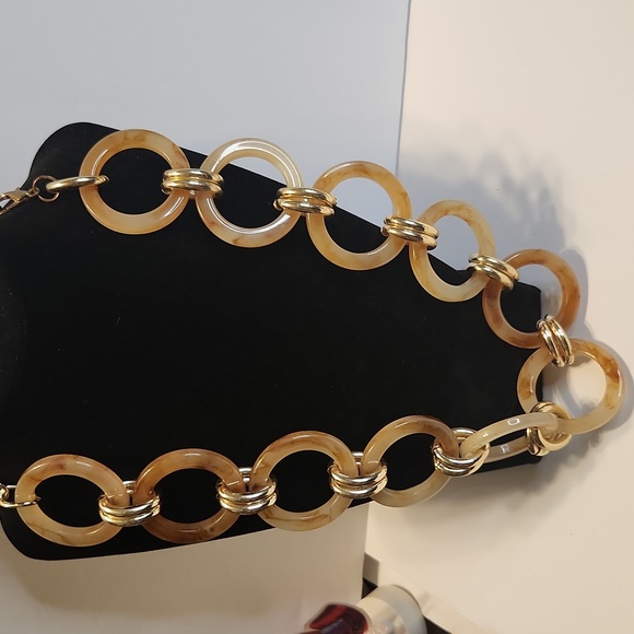 Jewelry | 8 Vintage Acrylic Loops With Gold Connections | Poshmark